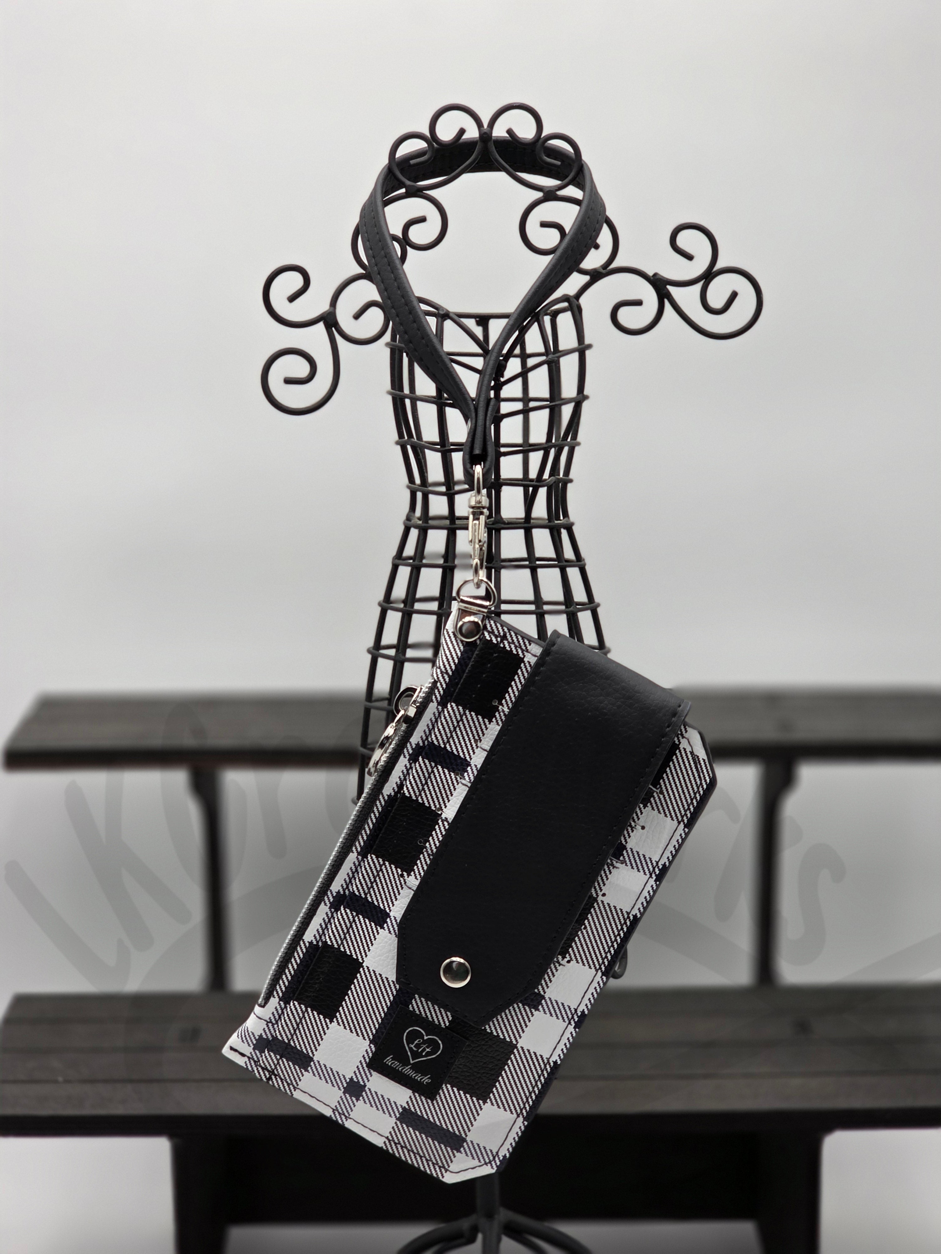 Purse Pal - Black and white plaid – LKCraftworks